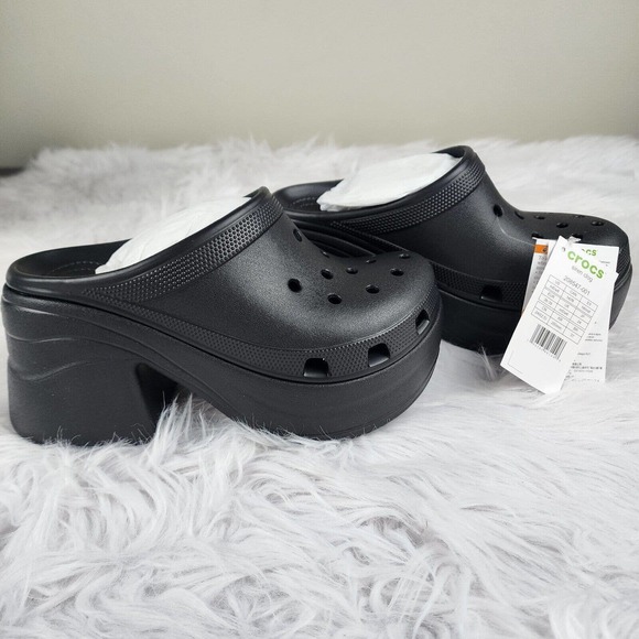 CROCS | Shoes | New Crocs Siren Clog Black Womens Size 8 M6 W8 Nwt | Poshmark